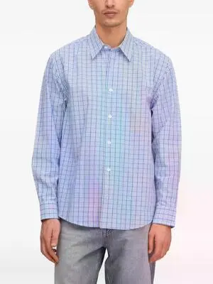 Nn07 Quinsy Check-pattern Long-sleeve Shirt