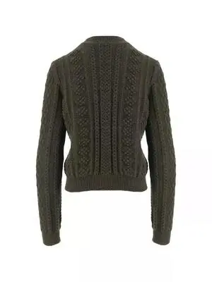 JIL SANDER Sequin Embellished Cable Knit Sweater