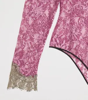 Valentino Garavani Lace Floral Bodysuit - Red