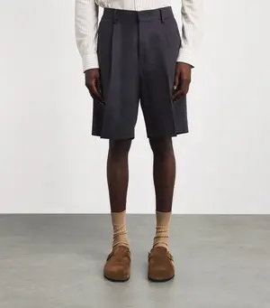 NN.07 Kay Pleated Stretch-cotton Shorts