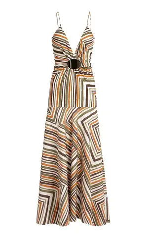Silvia Tcherassi Geometric Print Midi Dress - Multi