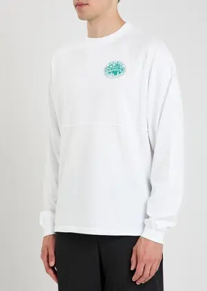MALBON Horizon Printed Long-sleeve Cotton T-shirt
