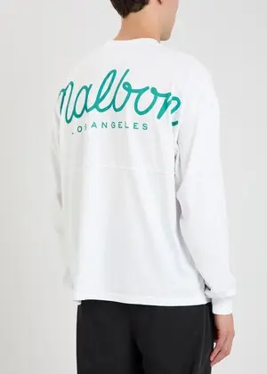 MALBON Horizon Printed Long-sleeve Cotton T-shirt