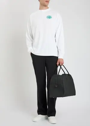 MALBON Horizon Printed Long-sleeve Cotton T-shirt