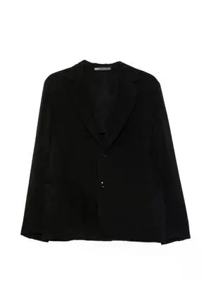 Giorgio Armani Textured Single-breasted Blazer - Black