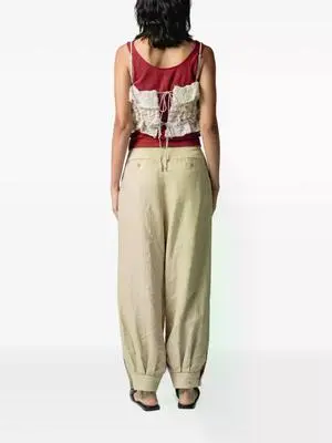 MULLER OF YOSHIOKUBO Filigree Ruffled Crop Top