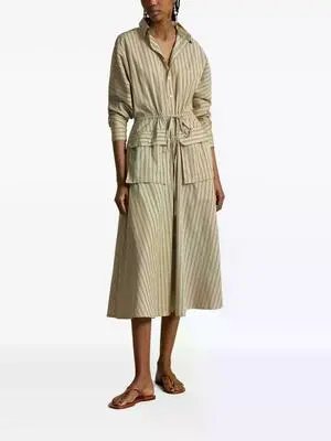 Polo Ralph Lauren Striped Drawstring Shirt Dress