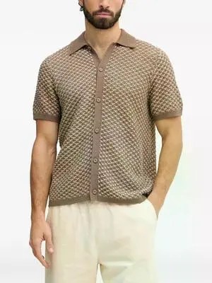 Guess Ryden Geometric-pattern Knit Shirt