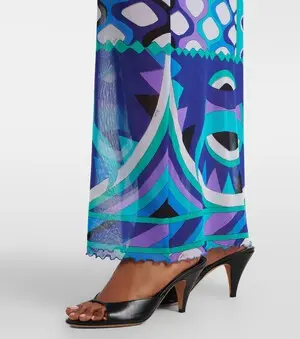 Emilio Pucci Vivara Ruffled Tulle Maxi Dress
