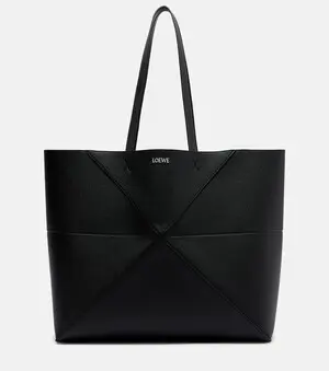 Loewe Puzzle Fold Large Tote Bag - Black