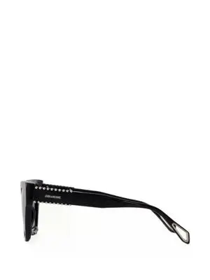 Zadig&Voltaire Stud-embellished Rectangle-frame Sunglasses