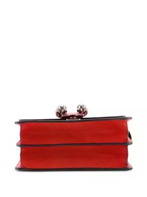 Gucci Dionysus Bamboo Top Handle Bag Leather Mini Satchel - Red