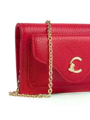 COCCINELLE Small C-me Leather Chain-strap Card Holder