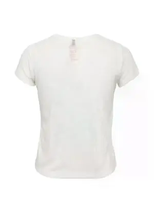 Rally Movement Ribbed Crew Neck T-shirt With Logo Detail - White