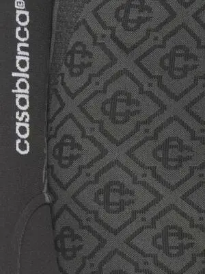 Casablanca Seamless Monogram-pattern High Neck Zip Top
