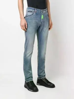 Philipp Plein Hexagon Straight Leg Jeans