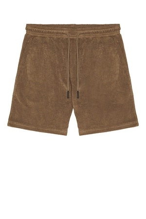 Oas Terrycloth Drawstring Shorts - Brown