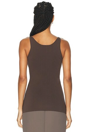 TOTEME Classic Compact Knit Tank Top - Walnut