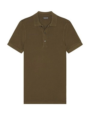 TOM FORD Lyocell Piquet Polo - Teak