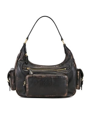 Miu Miu Miu Miu Nappa Old Shoulder Bag Caffe