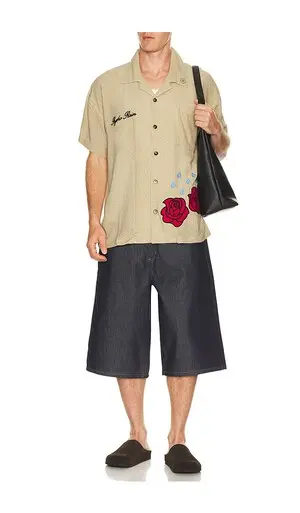 RYOKO RAIN Dear Ryoko Linen Button Up Shirt In . Also