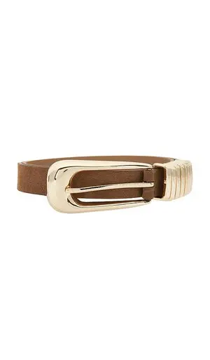 Ettika Suede Metal Core Belt - Brown