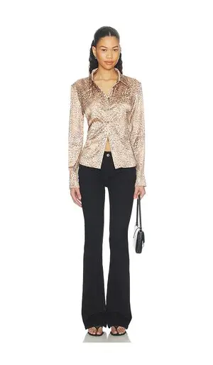 Lioness Angelic Printed Satin Shirt - Multi