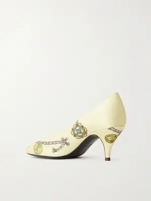 Versace Tina 65 Printed Satin Pumps - Multi