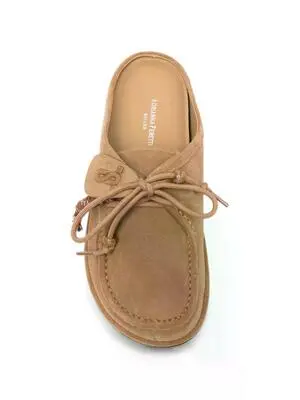 ADRIANNA FERETTI Lace-up Suede Mules