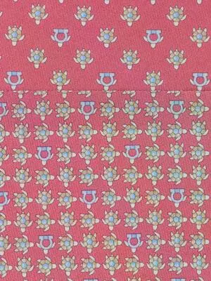 FERRAGAMO Printed Silk Twill Neck Tie - Pink
