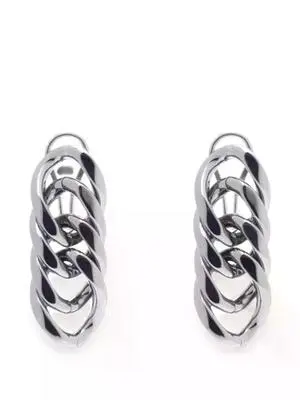 SHARRA PAGANO Chain Essential Drop Earrings - Silver