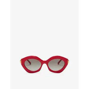Loewe Acetate Cat Eye Sunglasses - Ruby