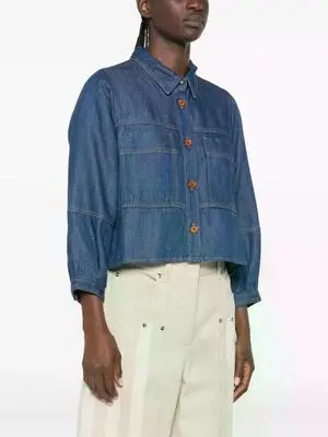 SESSUN Contrast-stitched Denim Jacket