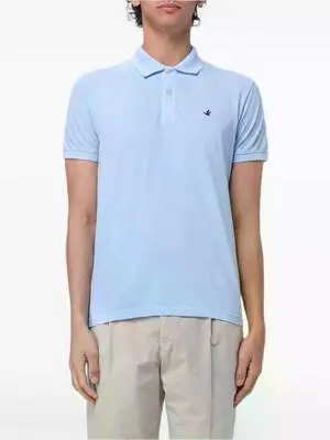 BROOKSFIELD Logo-embroidered Polo Shirt - Blue