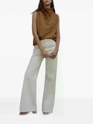 MARCELLA Finch High Neck Sleeveless Top - Brown