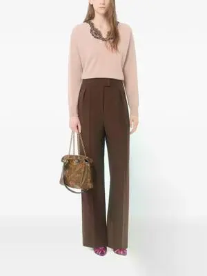 Valentino Garavani Cashmere Sweater With Lace Trim