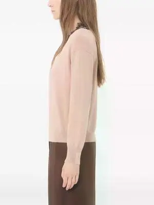 Valentino Garavani Cashmere Sweater With Lace Trim