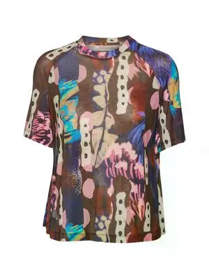 Henrik Vibskov Polliwog Print Raglan Sleeve T-shirt - Brown