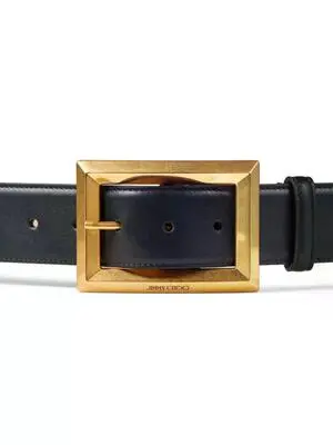 JIMMY CHOO Arlie Leather Belt With Gold-tone Buckle