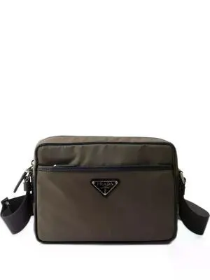 Prada Re-nylon And Saffiano Shoulder Bag - Green