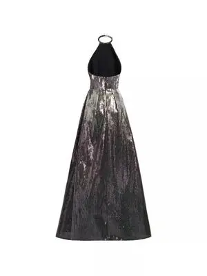 Elie Saab Halterneck Gradient-sequined Gown
