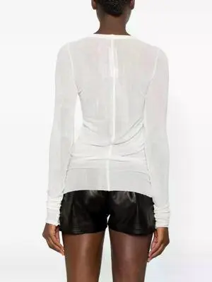Rick Owens Ribbed Knit Long-sleeve T-shirt - Neutrals