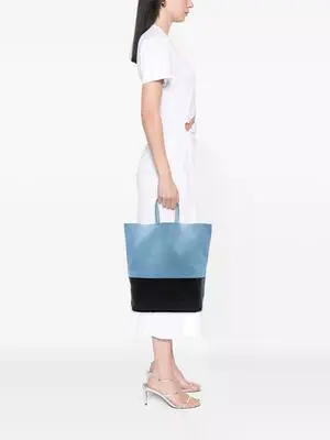 Celine 2013 Bicolor Leather Vertical Cabas Tote Bag