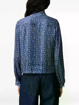 Claudie Pierlot Printed Pussy-bow Shirt
