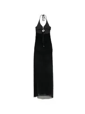 FISICO Ruched Halterneck Maxi Dress