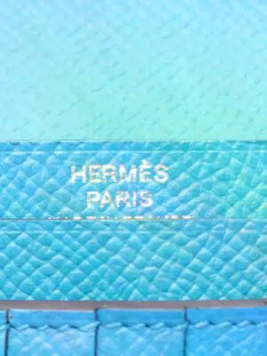 Hermès 2017 Epson Bearn Compact Small Wallets - Blue