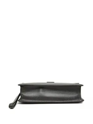 LOUIS VUITTON Taiga Leather Selenga Clutch Bag - Black
