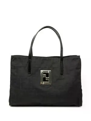 Fendi Zucca Canvas Tote Bag - Black