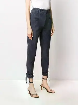 Isabel Marant Étoile Ubaia Tapered Goatskin Trousers