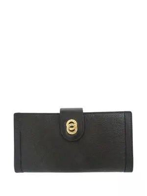 BVLGARI 2010-2026 Leather Doppio Tondo Bifold Wallet Long Wallets - Black